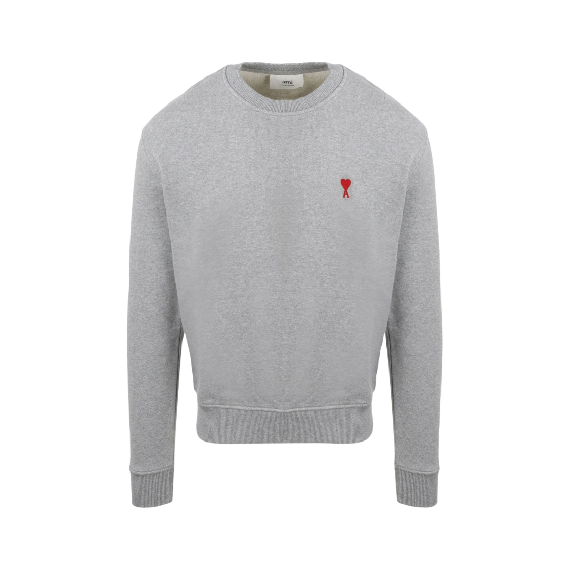 아미 스몰 하트 로고 스웨트셔츠 헤더 그레이 그리 신 - 21FW | AMI | KREAM