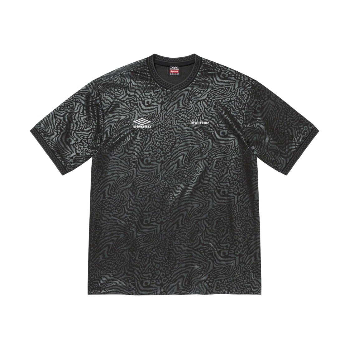 슈프림 x 엄브로 자카드 애니멀 프린트 사커 저지 블랙 - 23SS | Supreme | KREAM