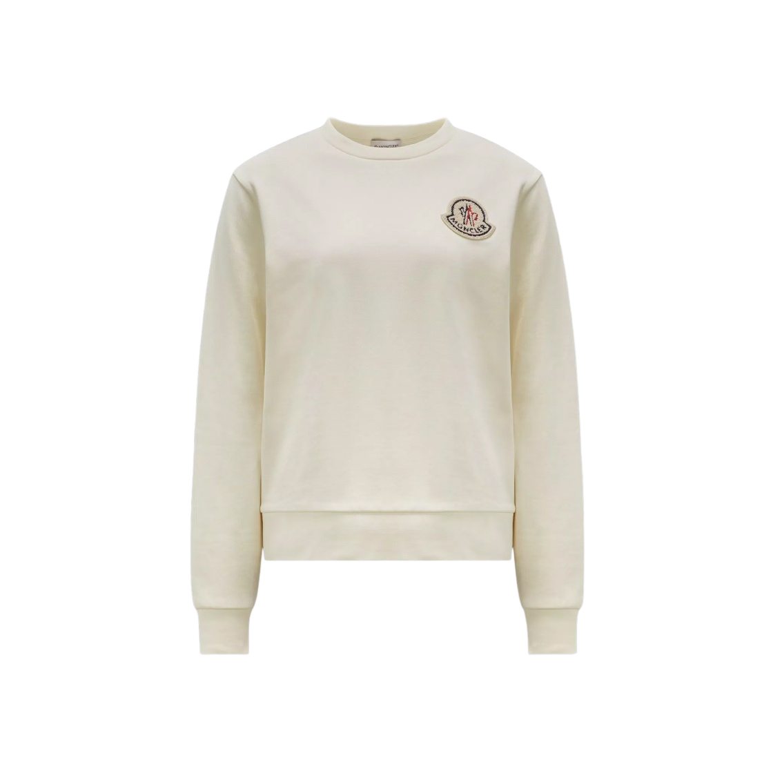 (W) 몽클레르 로고 패치 스웨트셔츠 화이트 - 23FW | Moncler | KREAM