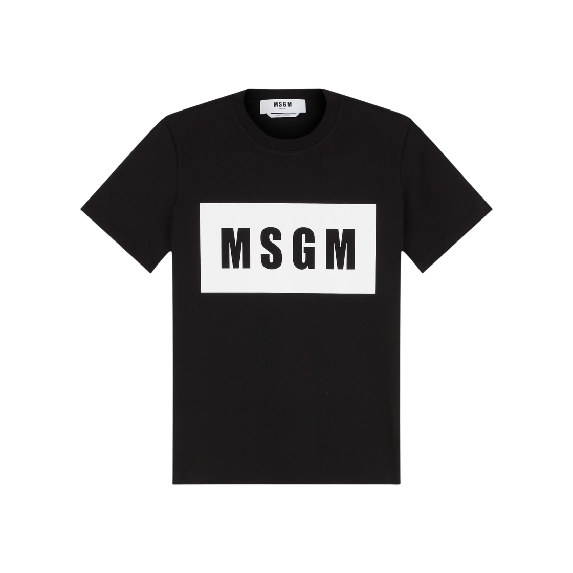 (W) 엠에스지엠 박스 로고 크루넥 티셔츠 블랙 | MSGM | KREAM