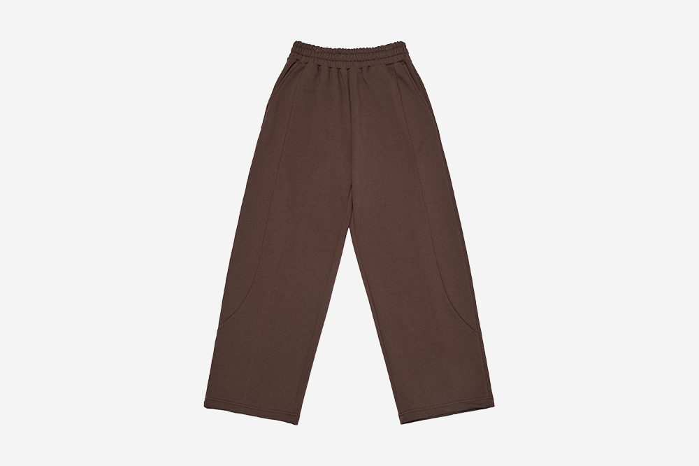 어레이드 컴피 커브드 섹션 턱 스웻 팬츠 브라운 | ARRAYED | KREAM
