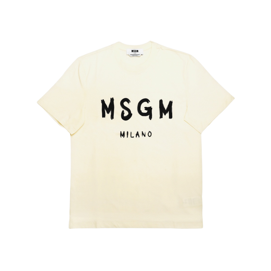 엠에스지엠 브러쉬드 로고 코튼 티셔츠 아이보리 | MSGM | KREAM