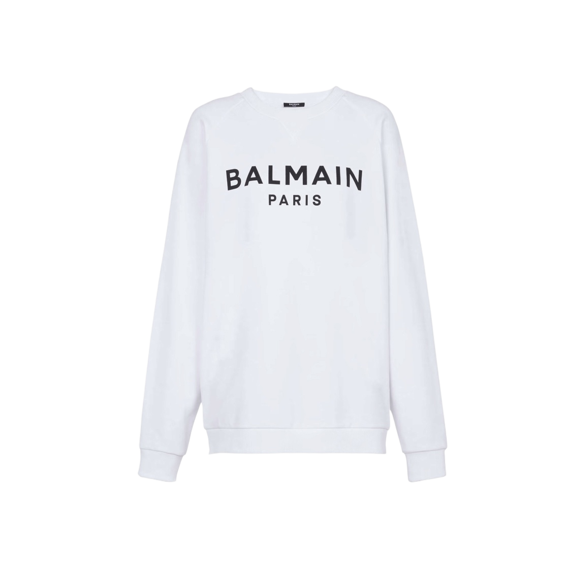 발망 코튼 프린티드 로고 스웨트셔츠 화이트 | Balmain | KREAM