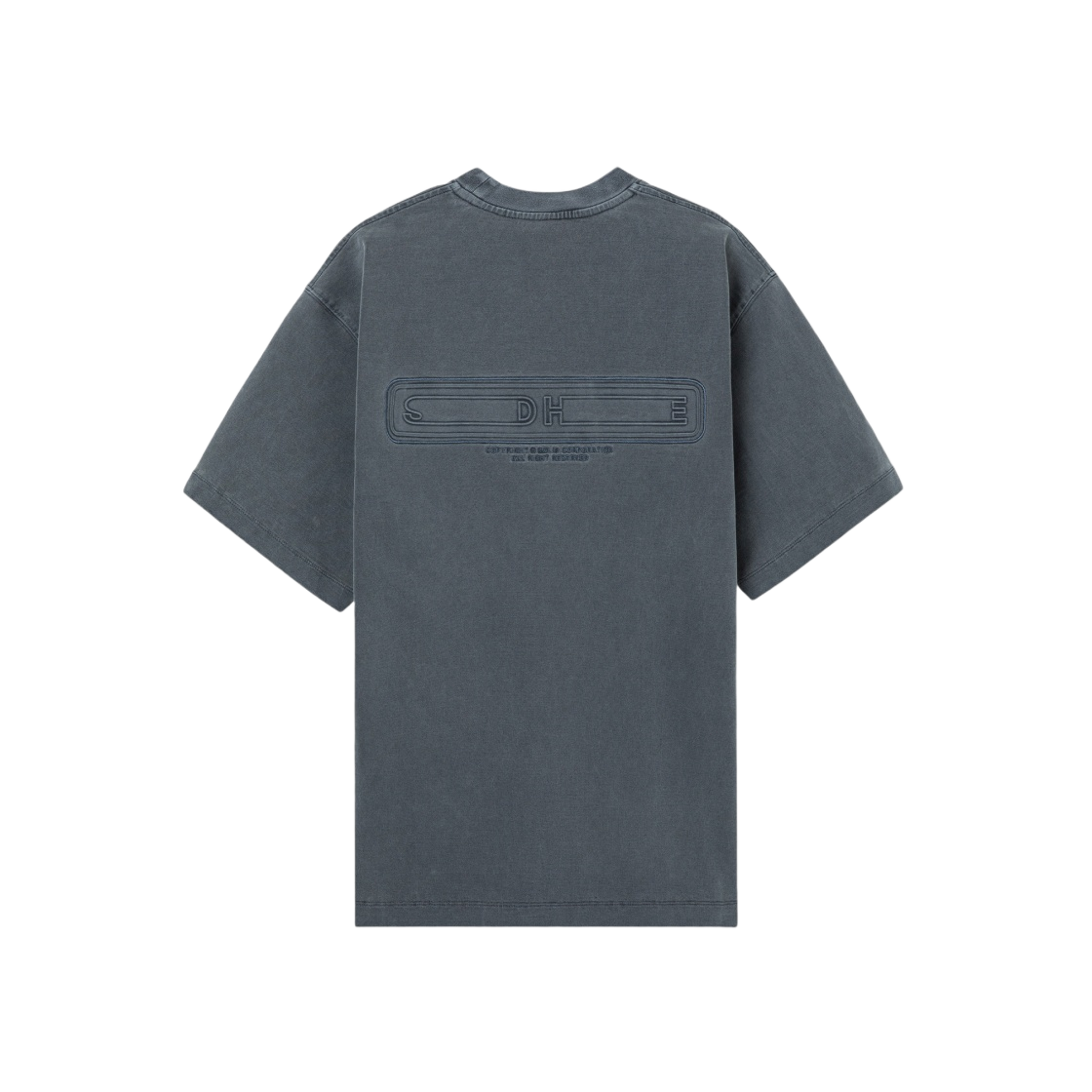 솔리드 옴므 가먼트 다잉 백로고 티셔츠 그레이 - 23SS | Solid Homme | KREAM