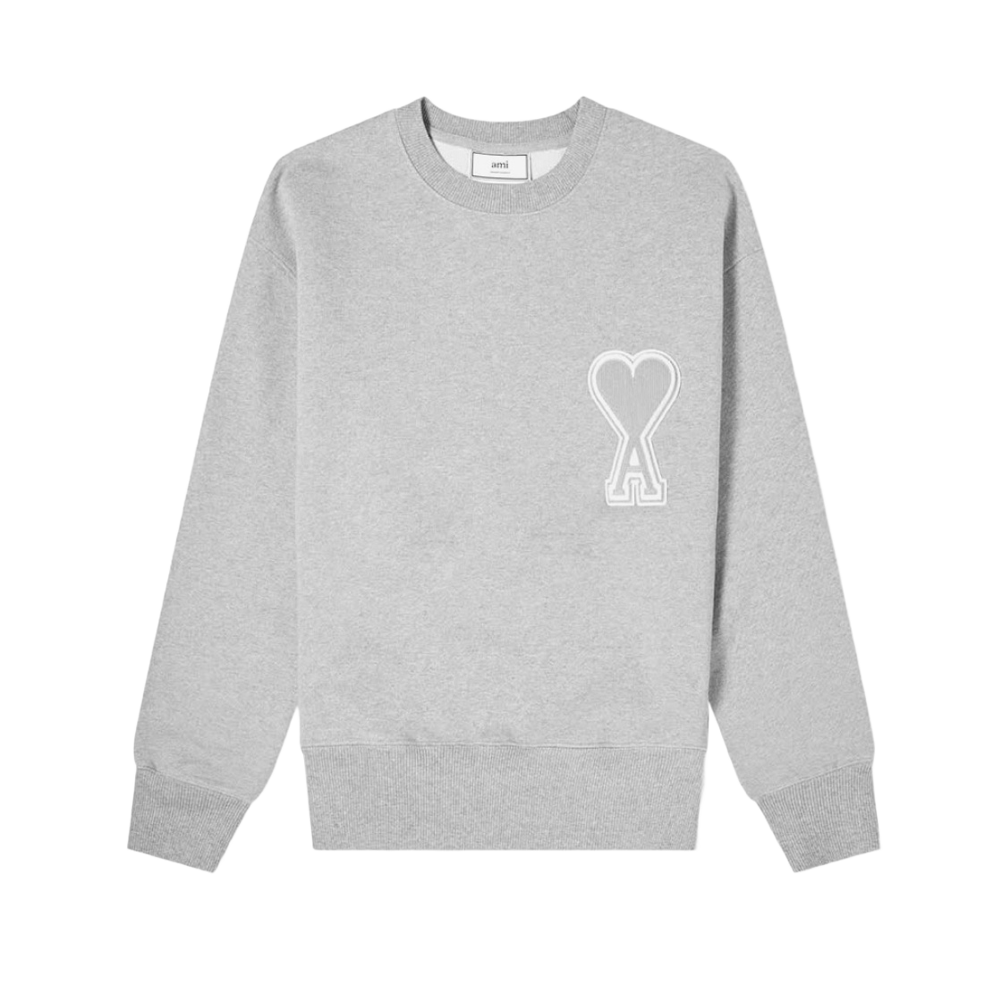 아미 빅 하트 로고 스웨트셔츠 헤더 그레이 - 20FW | AMI | KREAM