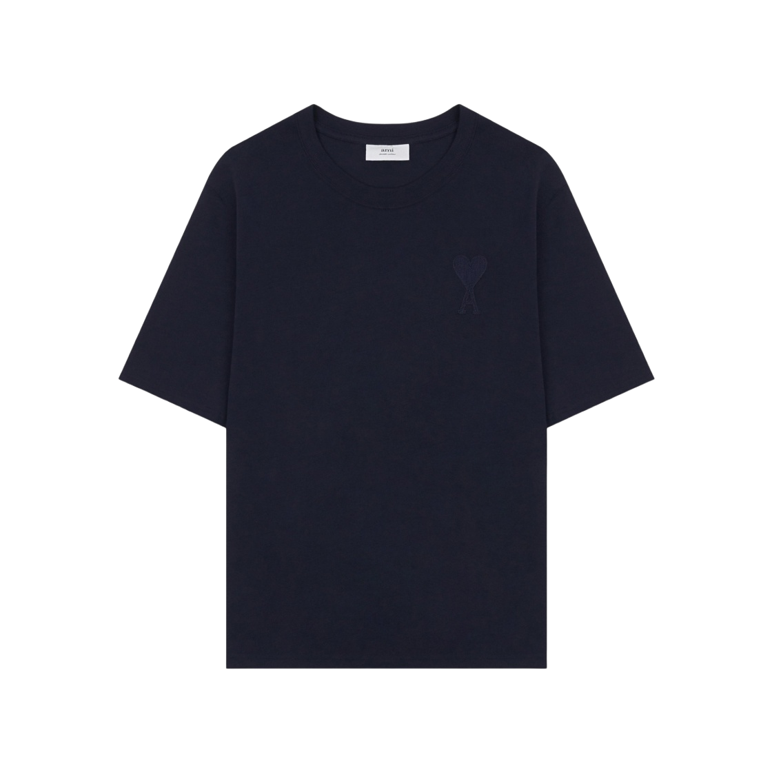 아미 톤온톤 하트 로고 티셔츠 네이비 | AMI | KREAM