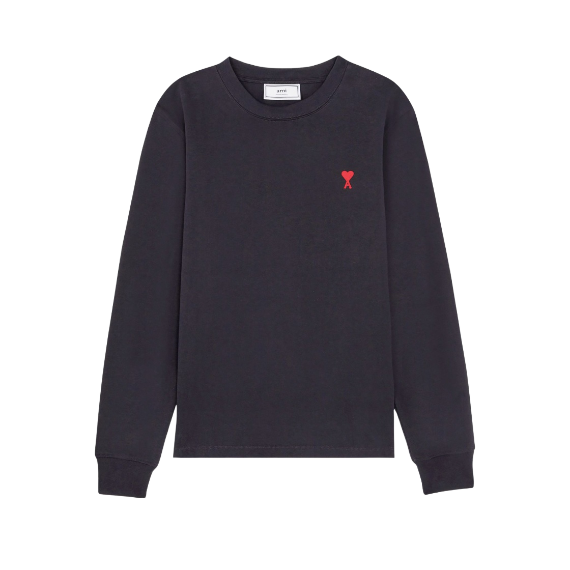아미 스몰 하트 로고 롱슬리브 티셔츠 네이비 마린 - 21SS | AMI | KREAM