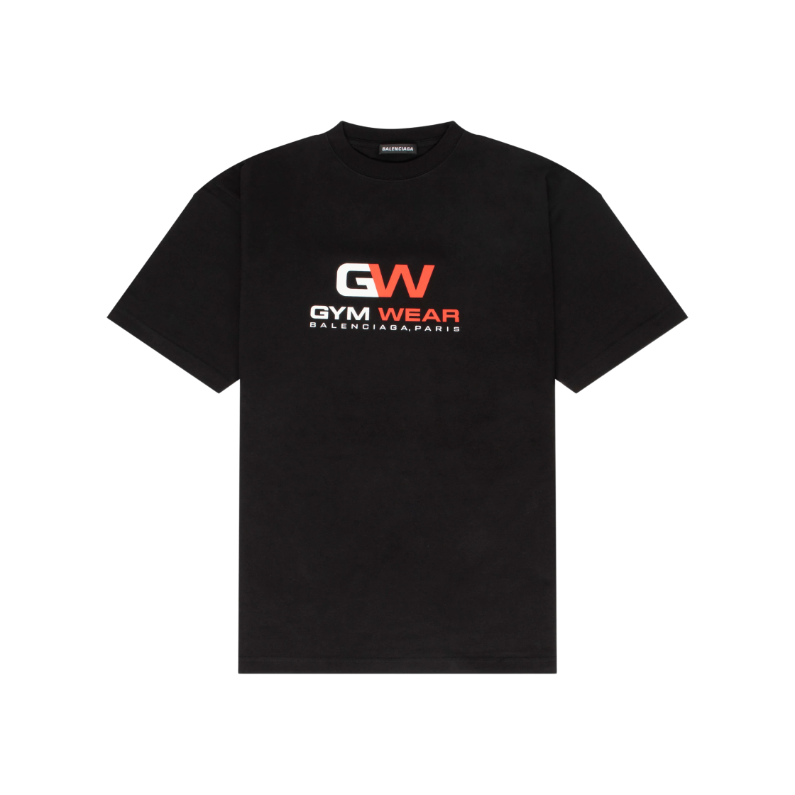 발렌시아가 오버사이즈 짐 웨어 로고 티셔츠 블랙 | Balenciaga | KREAM