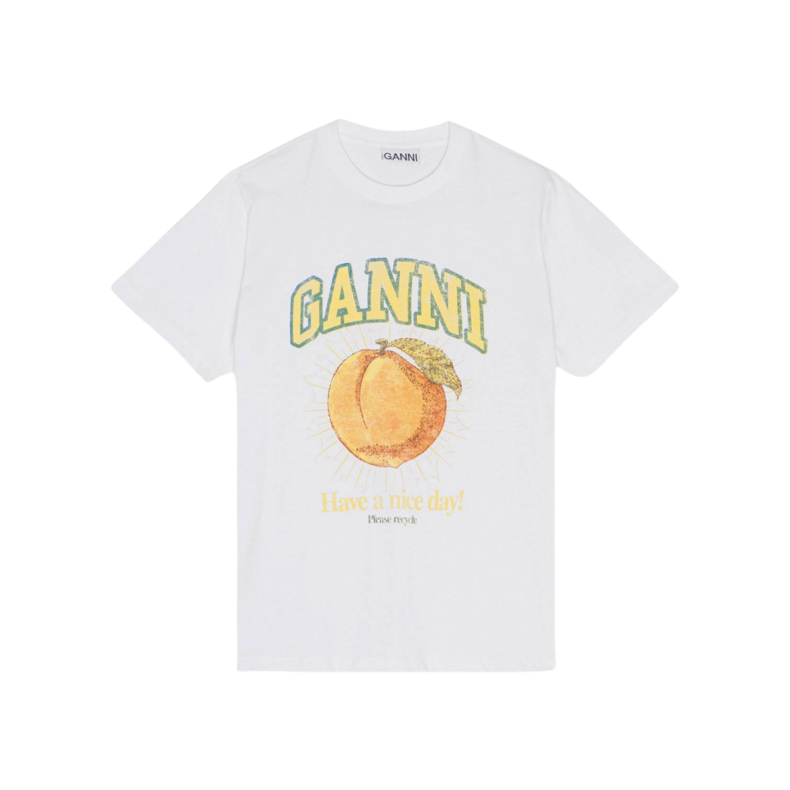 (W) 가니 릴렉스드 피치 티셔츠 브라이트 화이트 | Ganni | KREAM