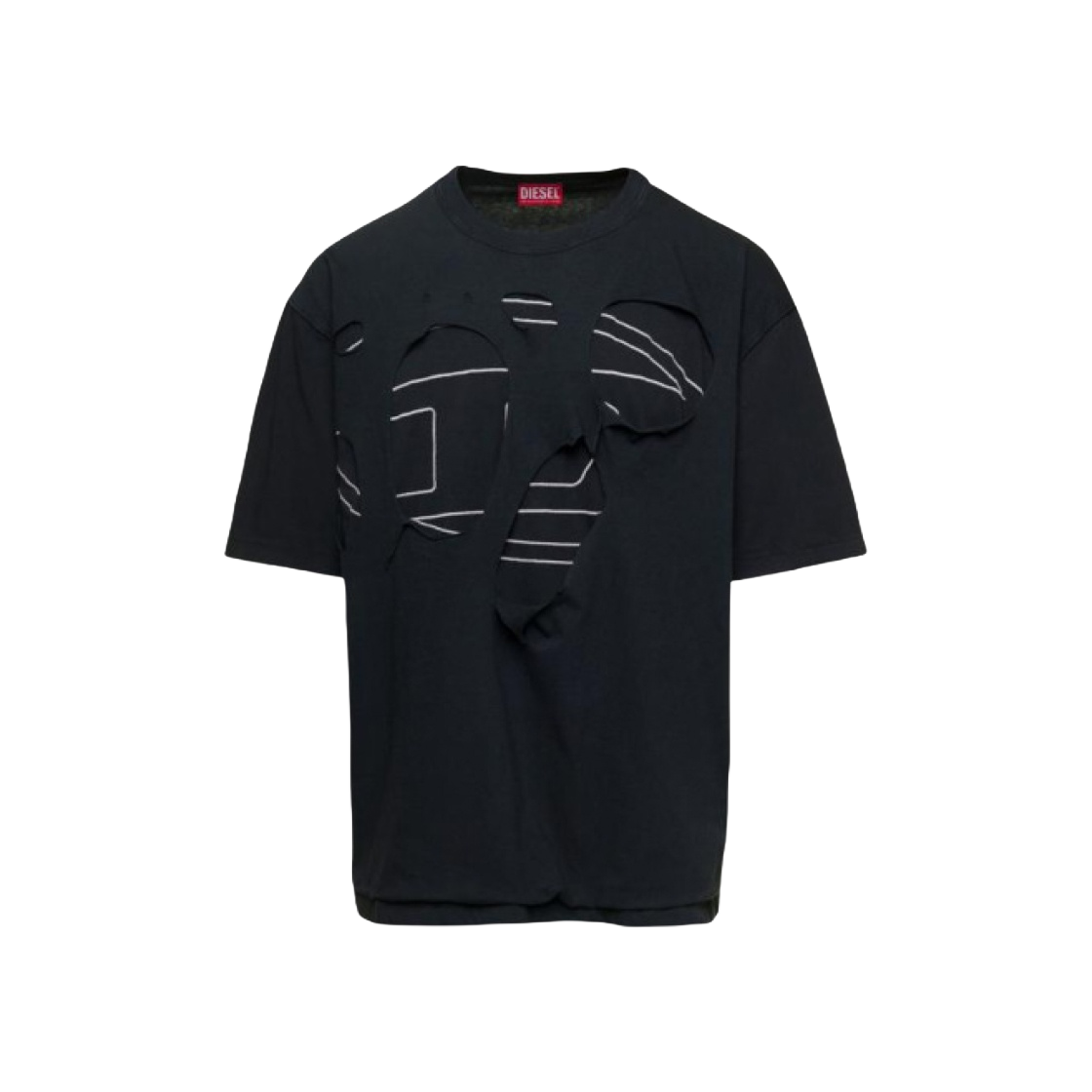 디젤 T-스트랩오발 레이어드 프론트 티셔츠 블랙 | Diesel | KREAM