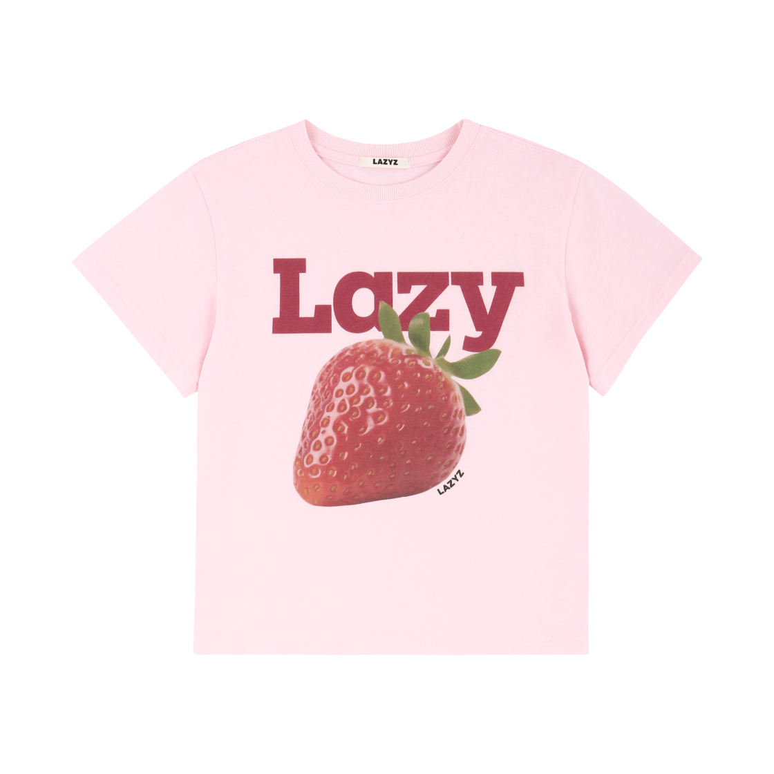 레이지지 레이지 스트로베리 크롭티셔츠 핑크 | LAZYZ | KREAM