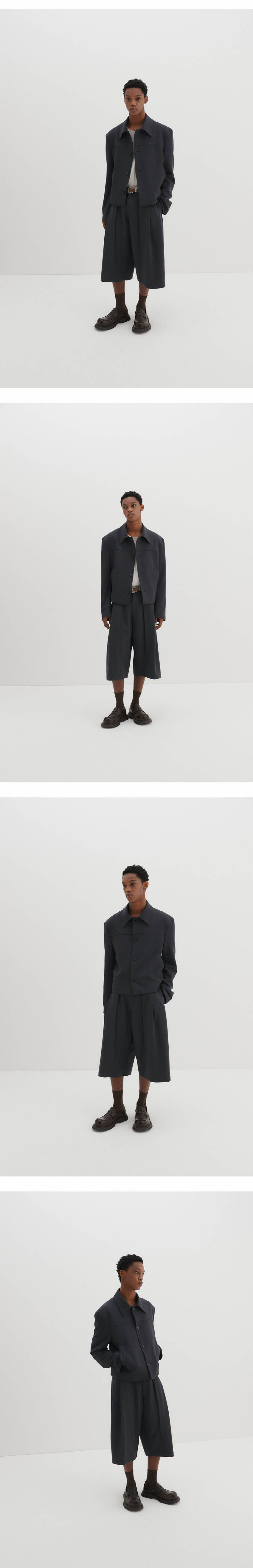 디엔에스알 클레어 크롭 자켓 차콜 | DNSR | KREAM