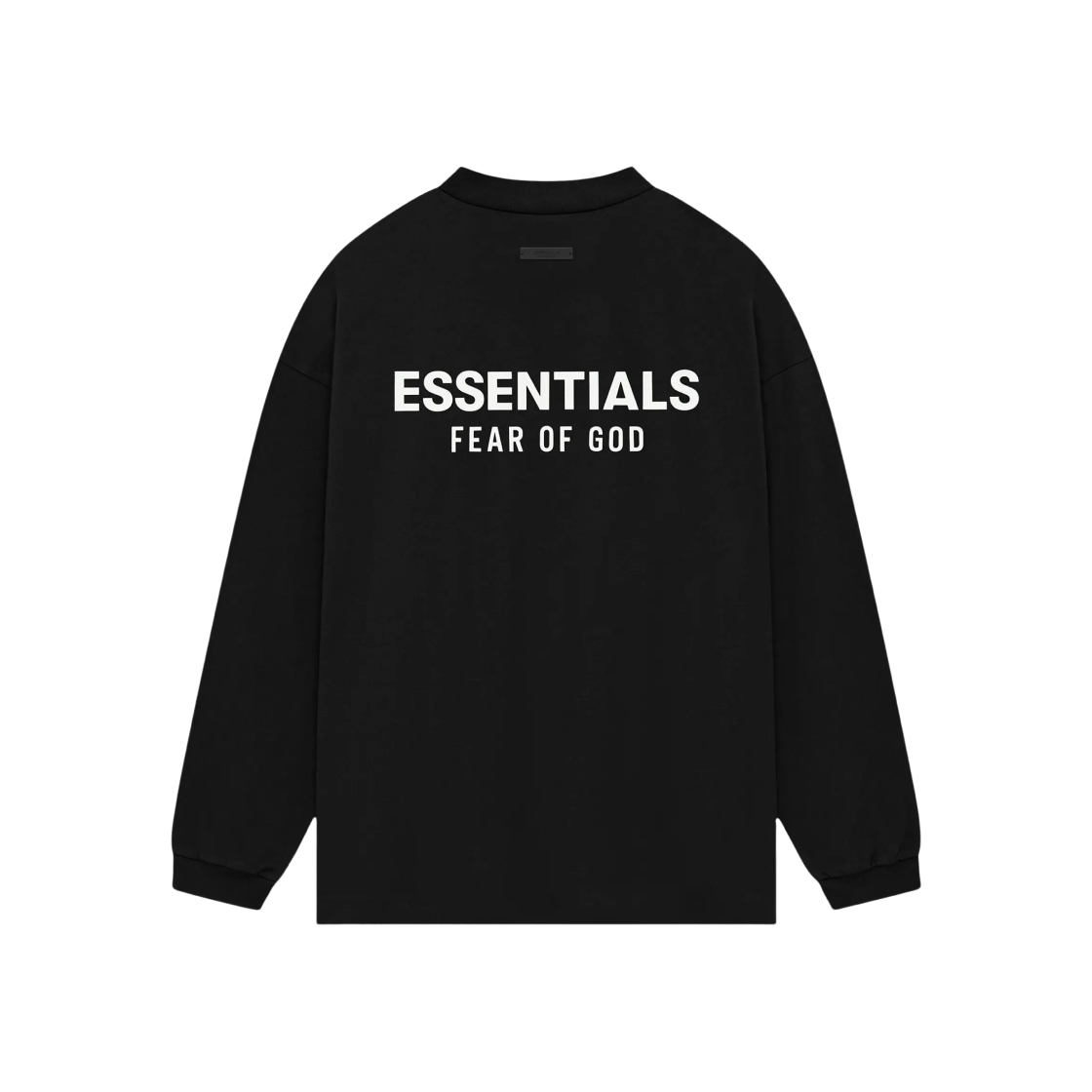 에센셜 저지 롱 슬리브 티셔츠 블랙 - 24FW | Essentials | KREAM