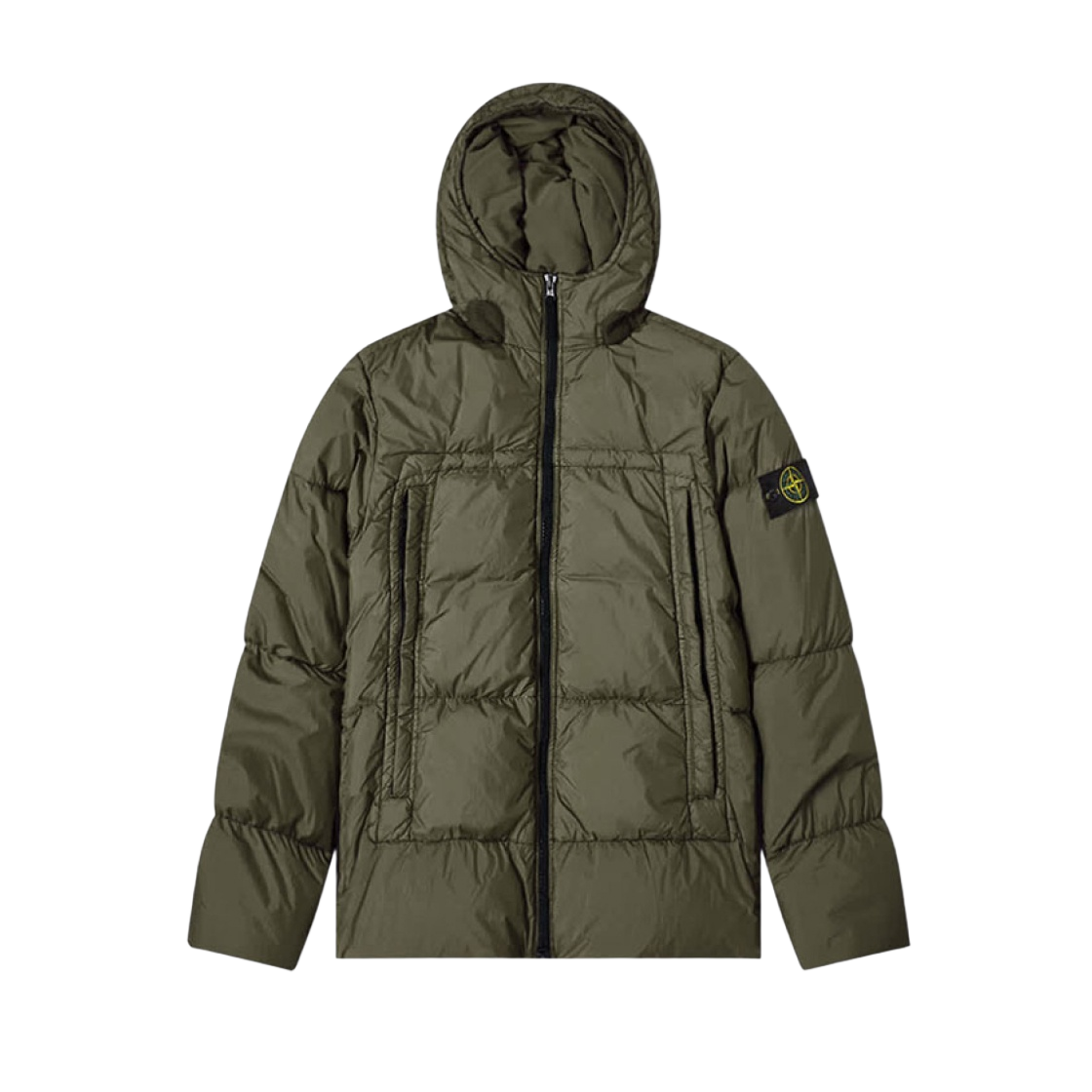 스톤 아일랜드 40723 크링클랩스 후드 다운 자켓 다크 그린 - 20FW | Stone Island | KREAM