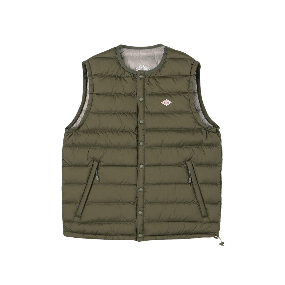 (W) 단톤 이너 다운 크루넥 베스트 올리브 | Danton | KREAM