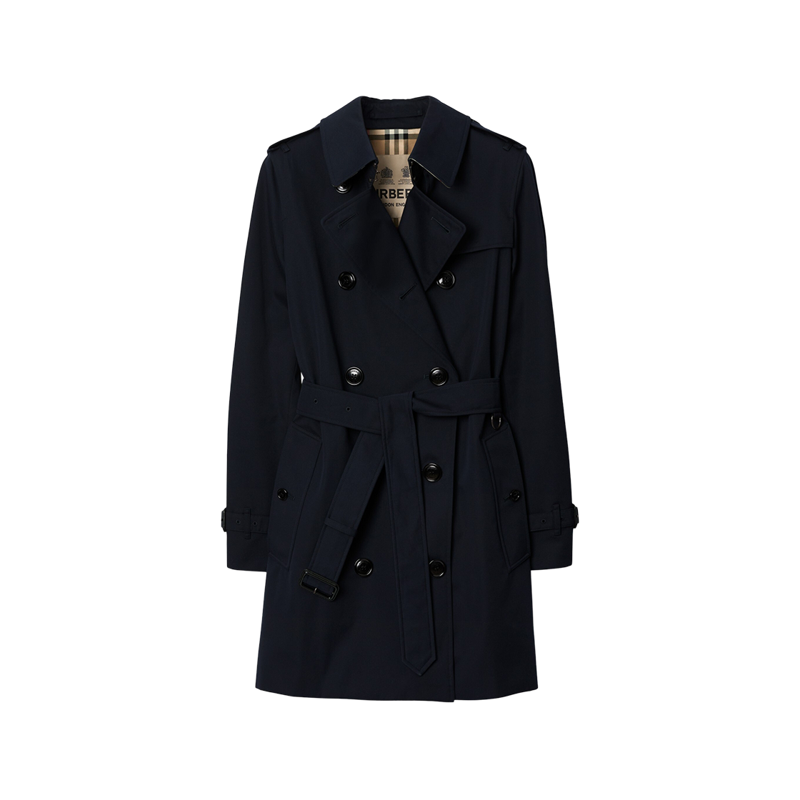 (W) 버버리 숏 켄싱턴 헤리티지 트렌치 코트 콜 블루 | Burberry | KREAM
