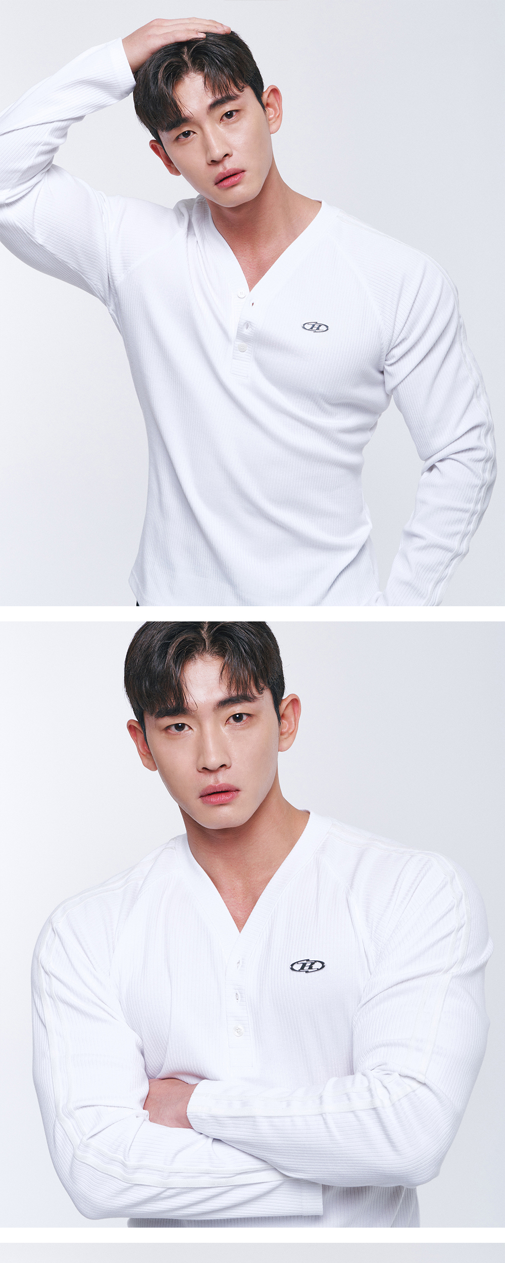 본투윈 B 펜던트 벨벳 라인 롱슬리브 화이트 | BORN TO WIN | KREAM