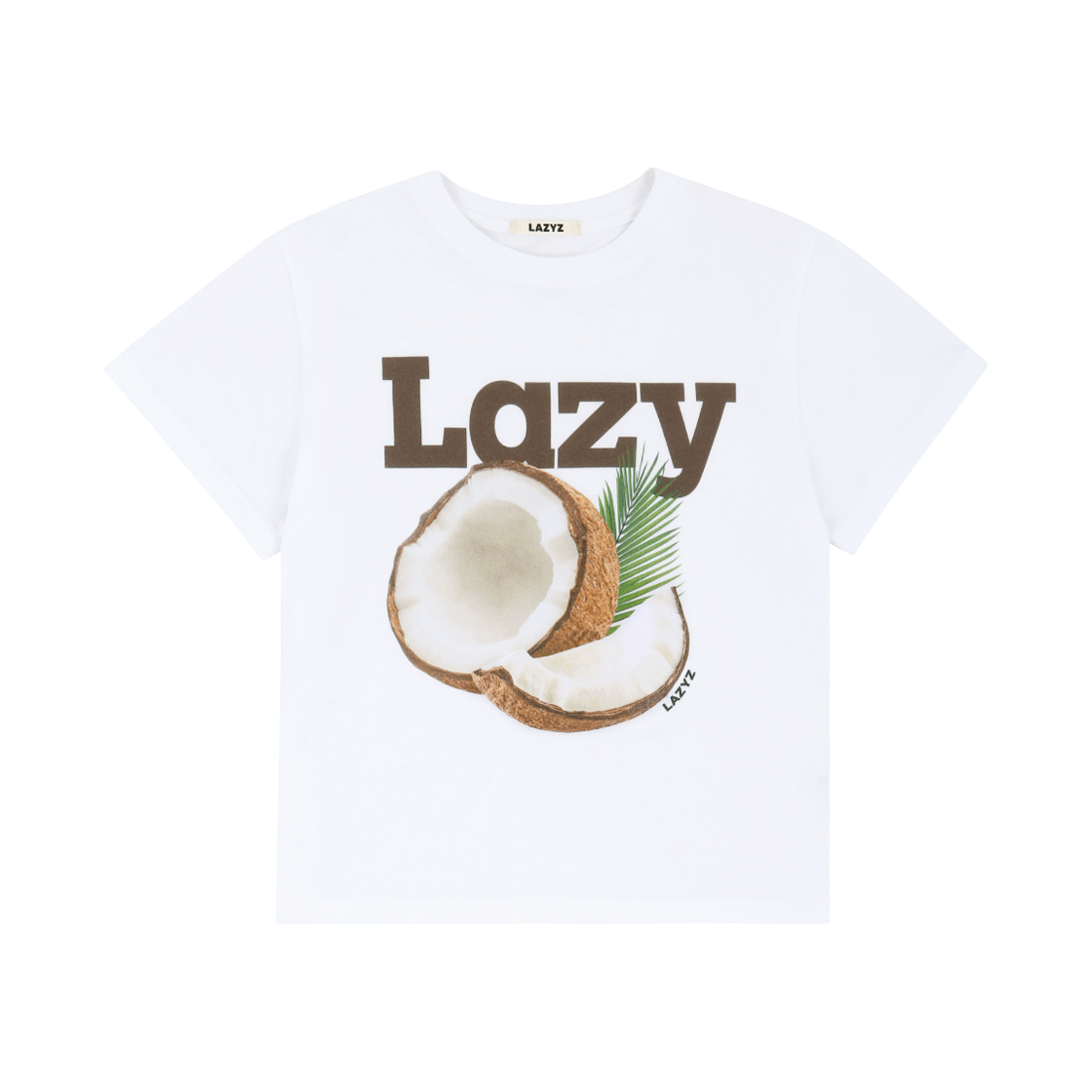 레이지지 레이지 코코넛 크롭티셔츠 화이트 | LAZYZ | KREAM
