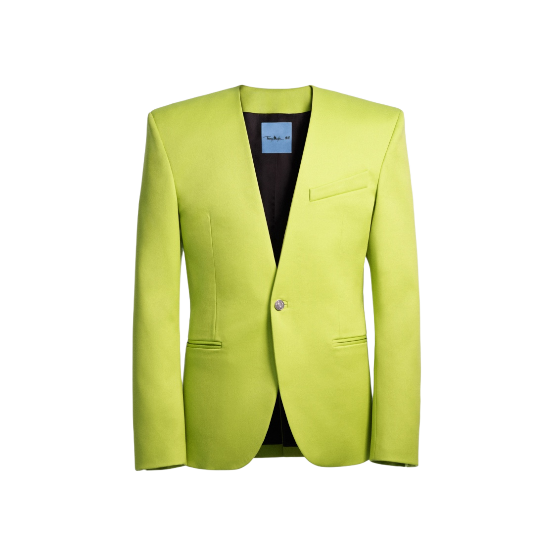 에이치앤엠 x 뮈글러 디파인드 웨이스트 울 블레이저 애시드 그린 | H&M | KREAM