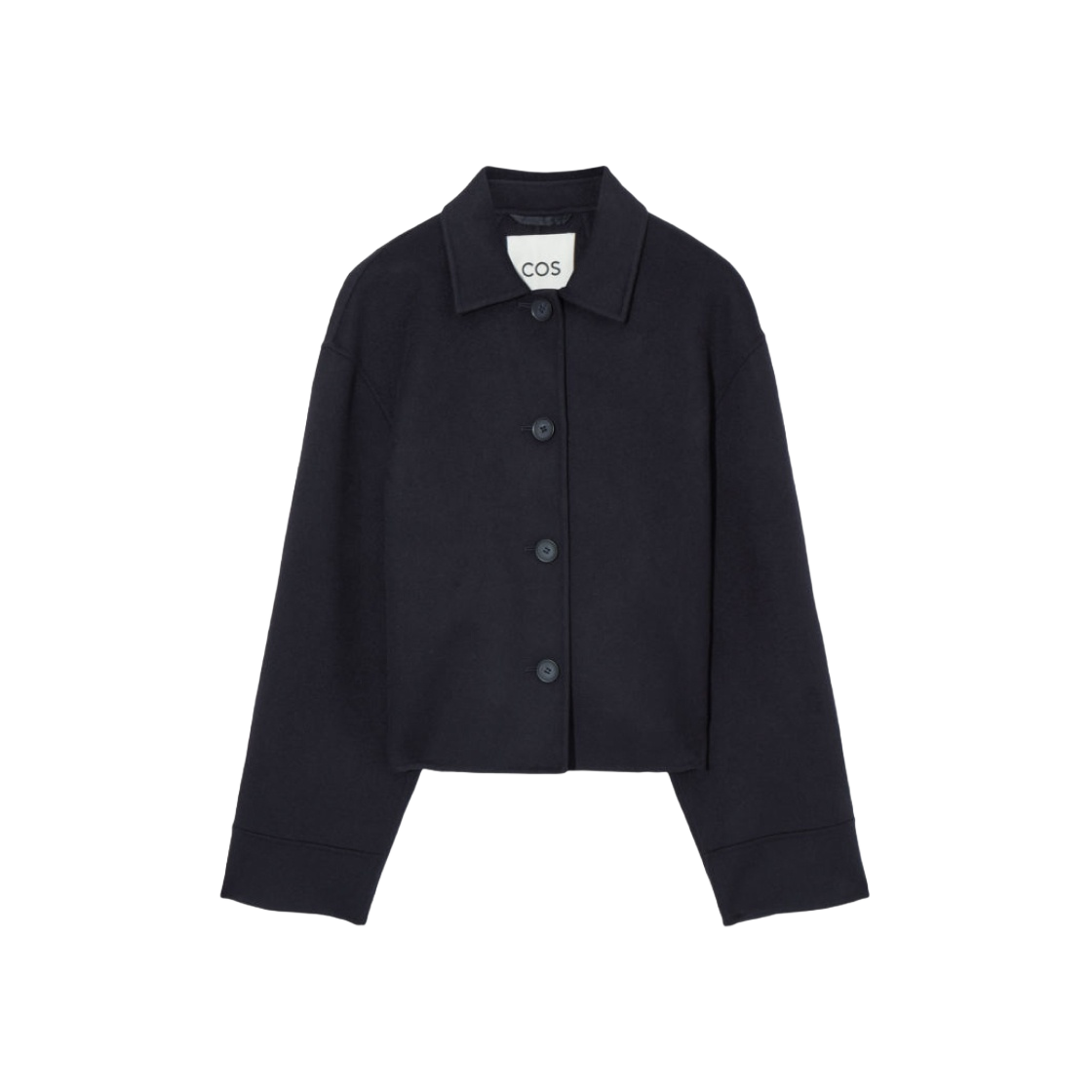 (W) 코스 박시 핏 더블 페이스 울 자켓 네이비 | COS | KREAM