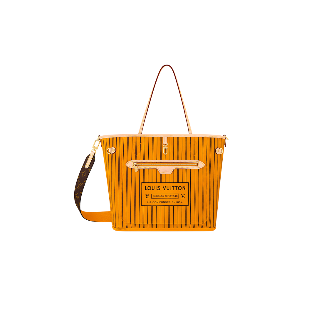 루이비통 네버풀 반둘리에 인사이드 아웃 MM 모노그램 존 사프란 | Louis Vuitton | KREAM