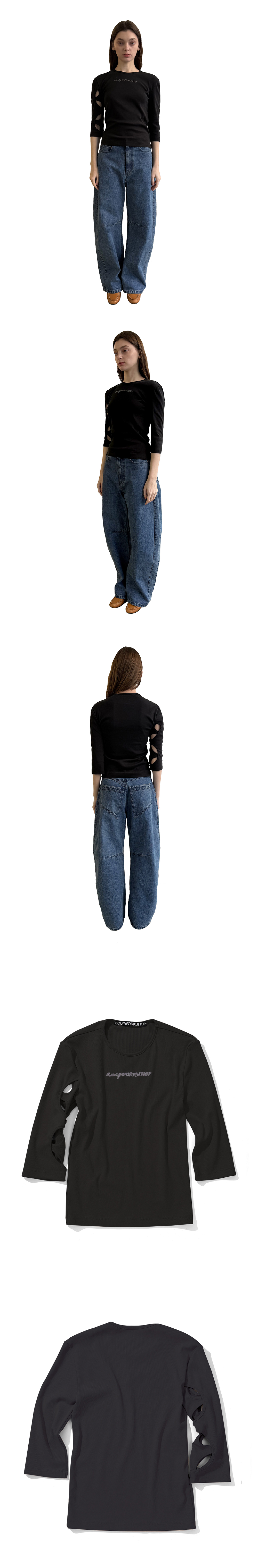 오들리워크샵 3-쿼터 컷아웃티, 버슬 | ODLYWORKSHOP | KREAM