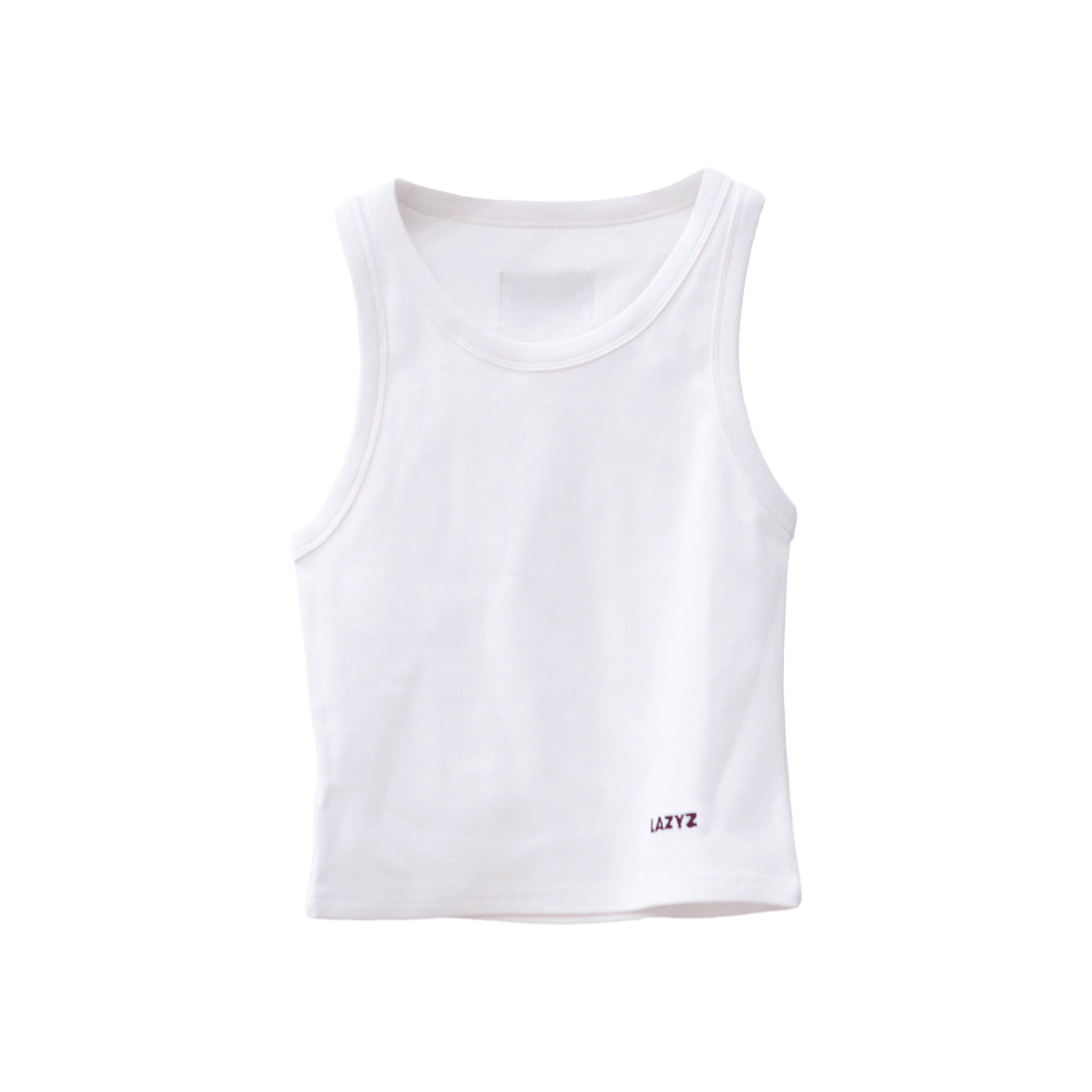 레이지지 리브드 탱크탑 화이트 | LAZYZ | KREAM