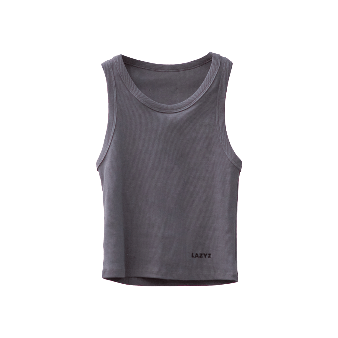 레이지지 리브드 탱크탑 차콜 | LAZYZ | KREAM