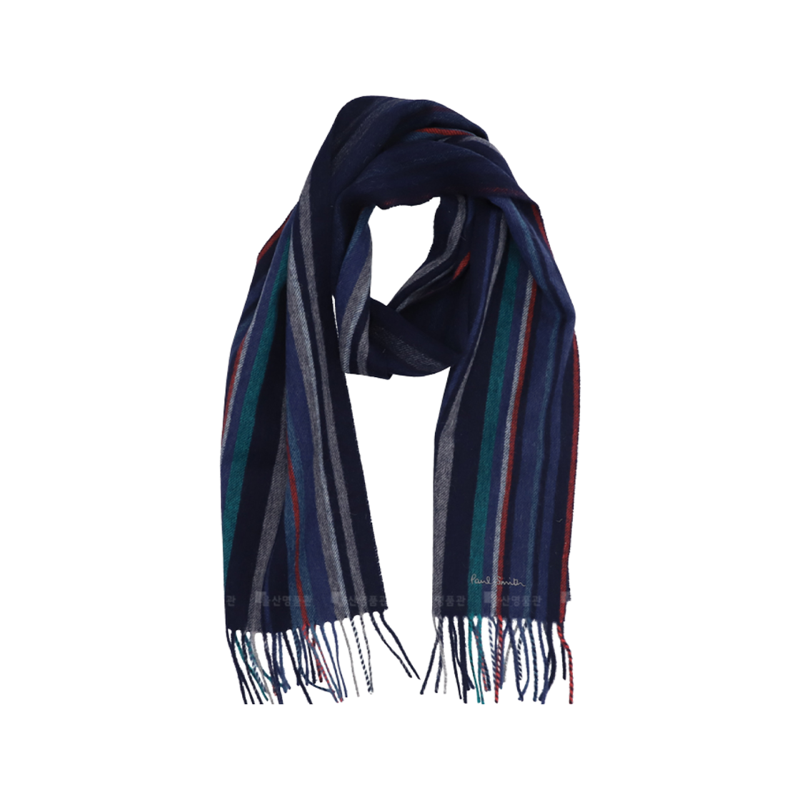 폴 스미스 스트라이프 시그니쳐 스카프 네이비 | Paul Smith | KREAM