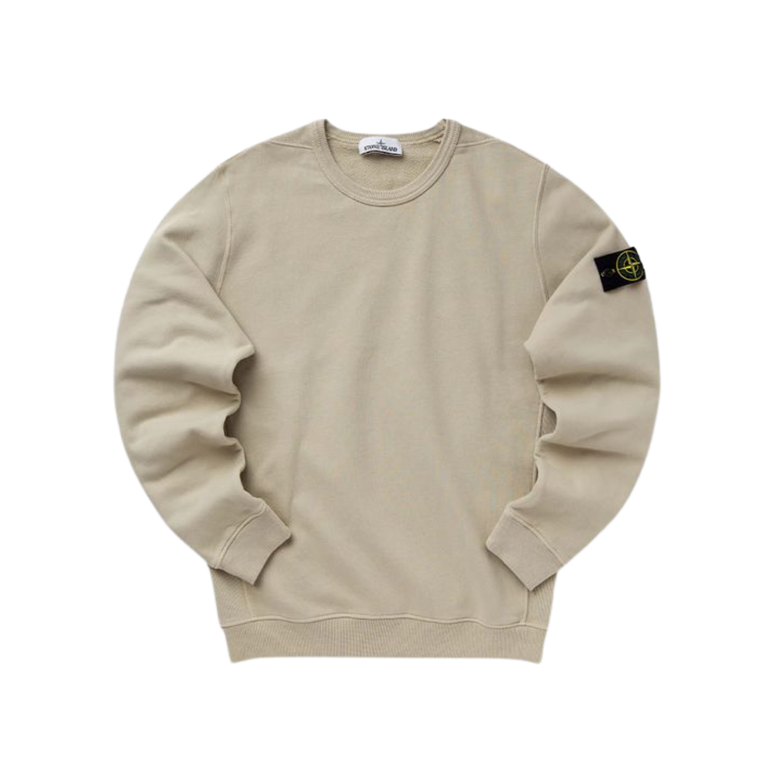 스톤 아일랜드 62420 브러쉬드 오가닉 코튼 플리스 크루넥 스웨트셔츠 플래스터 - 24FW | Stone Island | KREAM