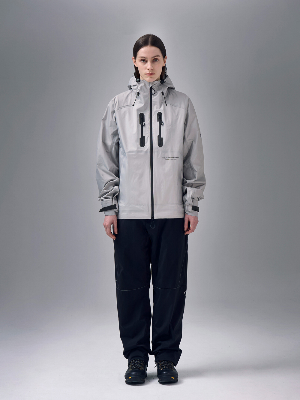 웰터 익스페리먼트 3 레이어 리플렉티브 스티치 자켓 라이트 그레이 | WELTER EXPERIMENT | KREAM