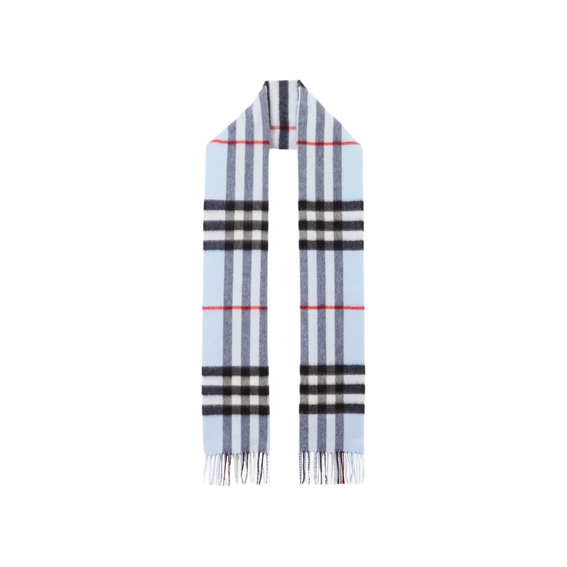 버버리 체크 캐시미어 스카프 페일 블루 Burberry Kream