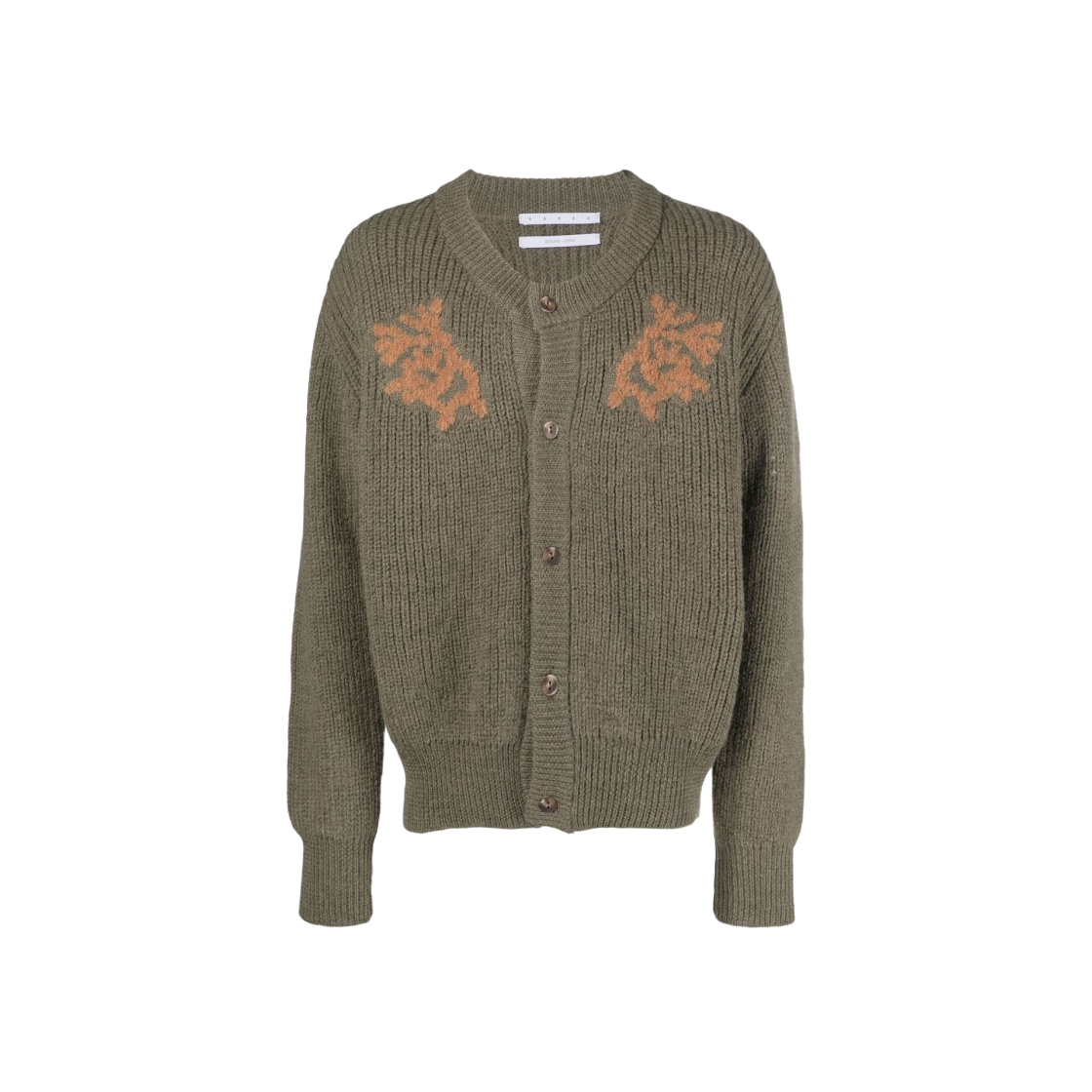 란라 단사 인타르시아 니트 가디건 모스 그린 | Ranra | KREAM