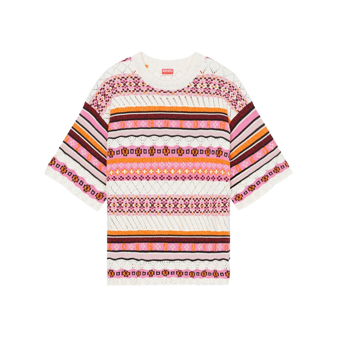 (W) 겐조 페어 아일 오버사이즈 점퍼 로즈 | Kenzo | KREAM