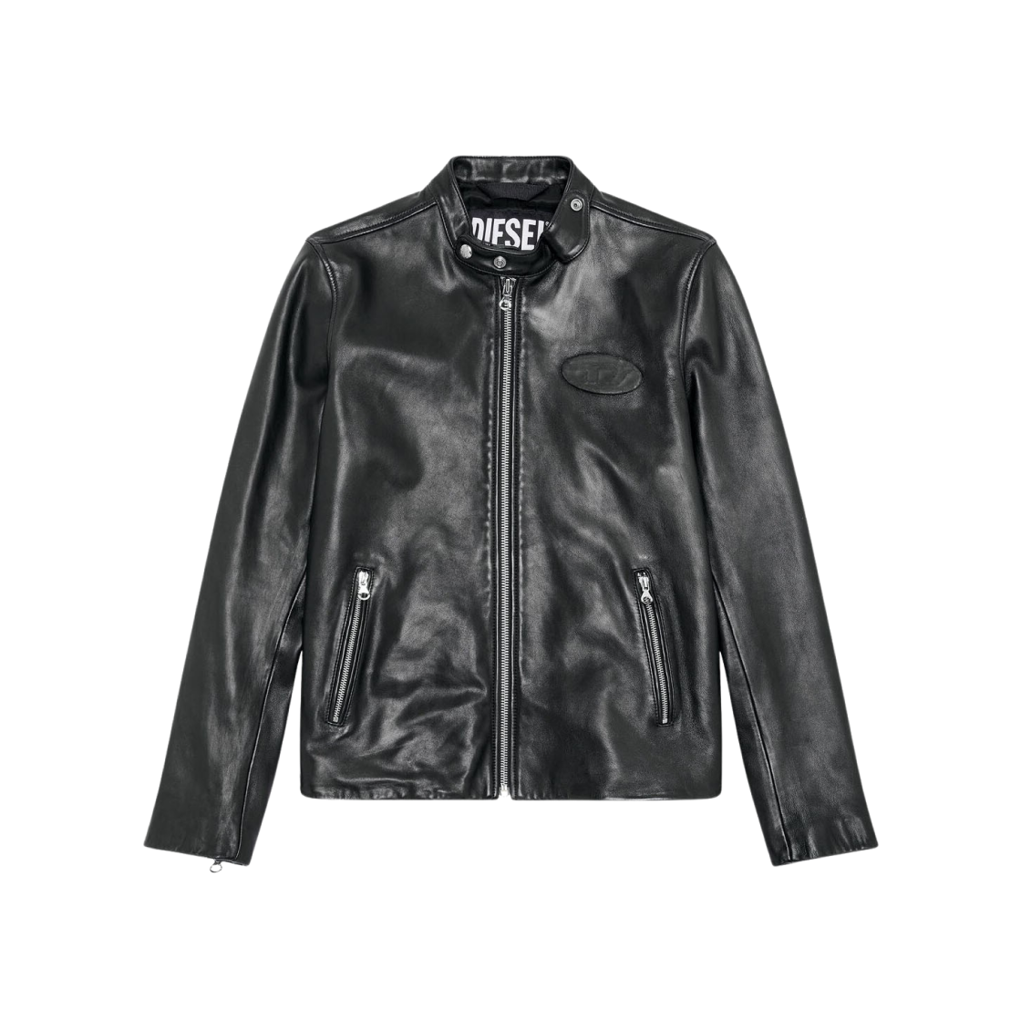 디젤 L-메탈 로고 플라크 레더 바이커 자켓 블랙 | Diesel | KREAM