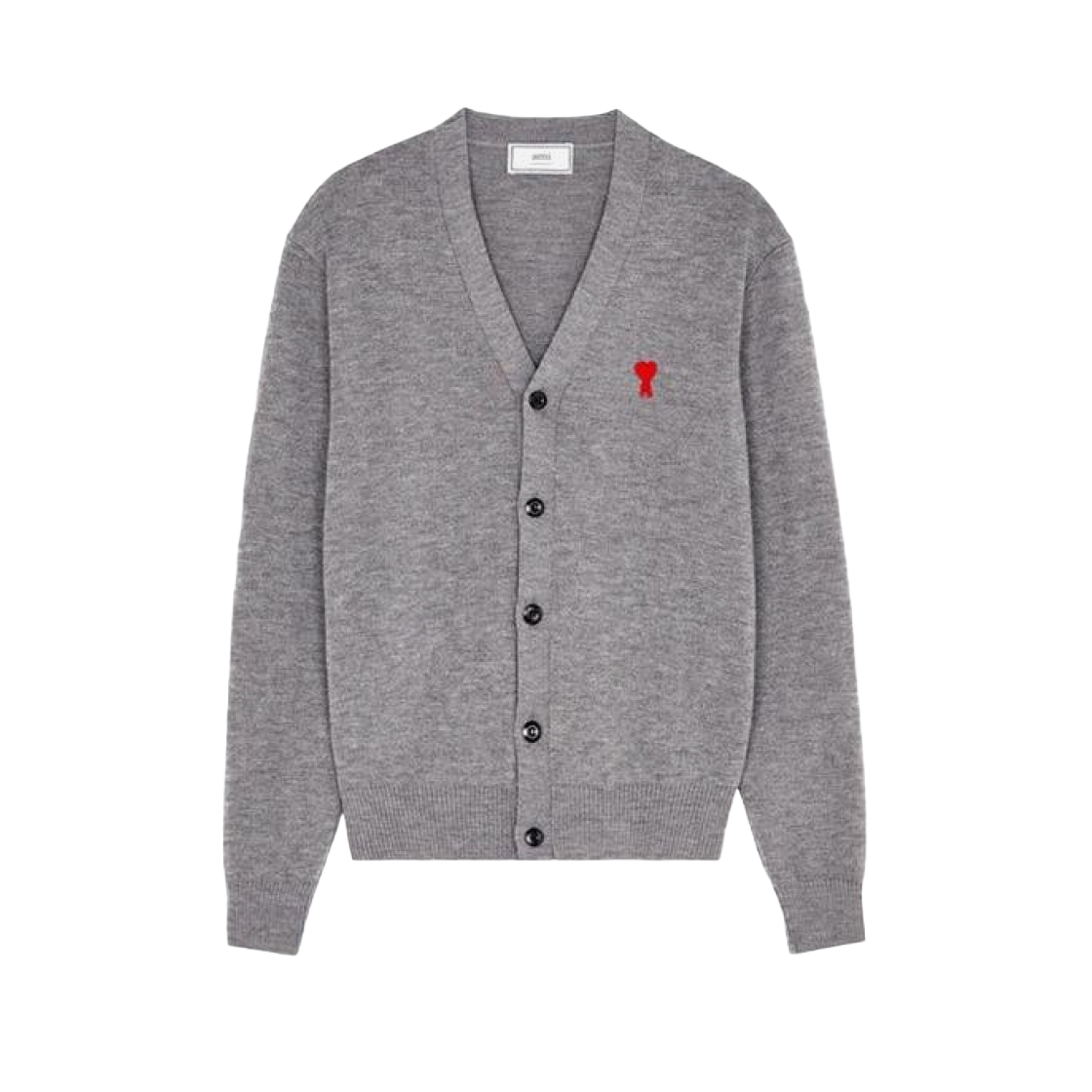 아미 스몰 하트 로고 울 가디건 헤더 그레이 - 21SS | AMI | KREAM