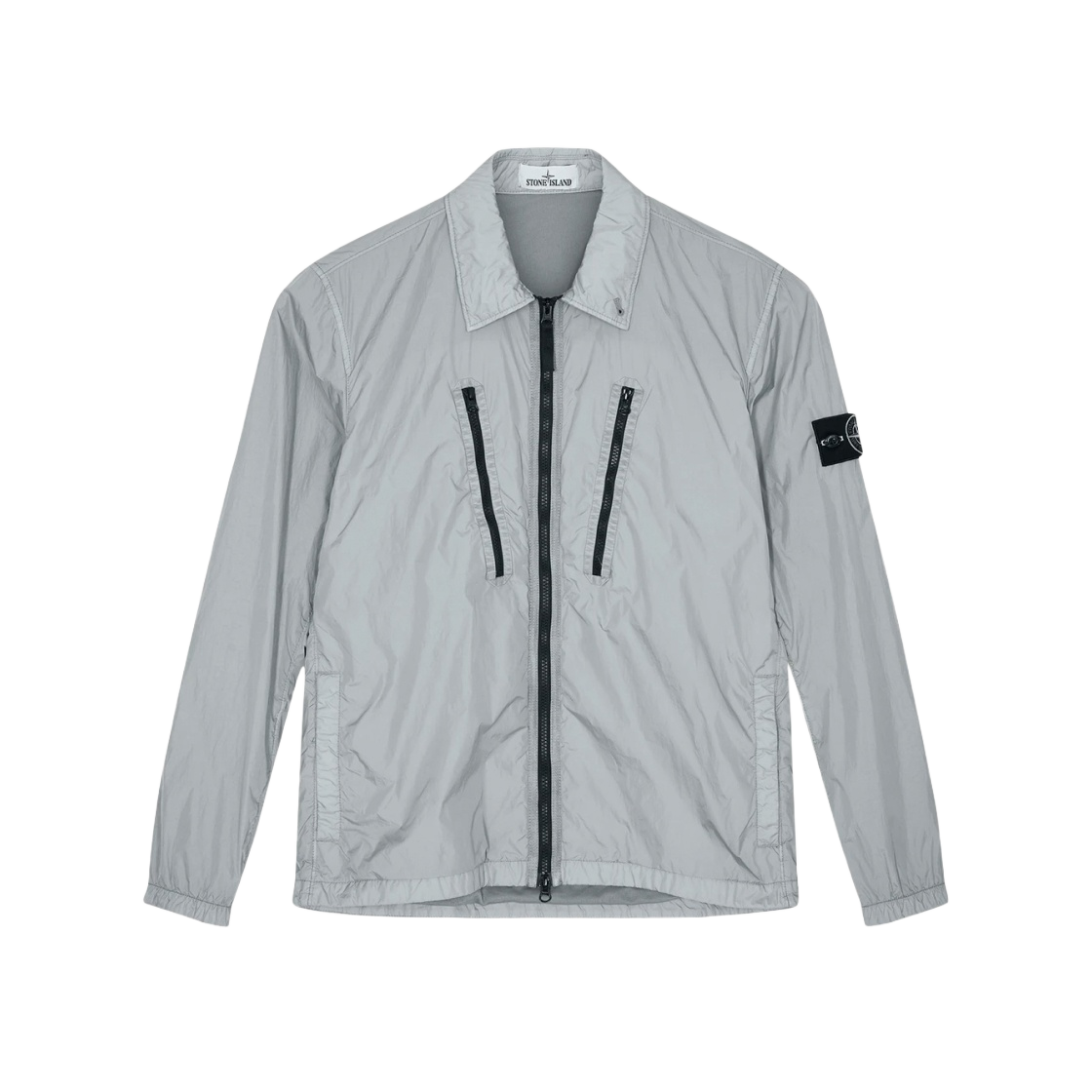 스톤 아일랜드 10523 가먼트 다이드 크링클랩스 오버셔츠 라이트 그레이 - 21FW | Stone Island | KREAM