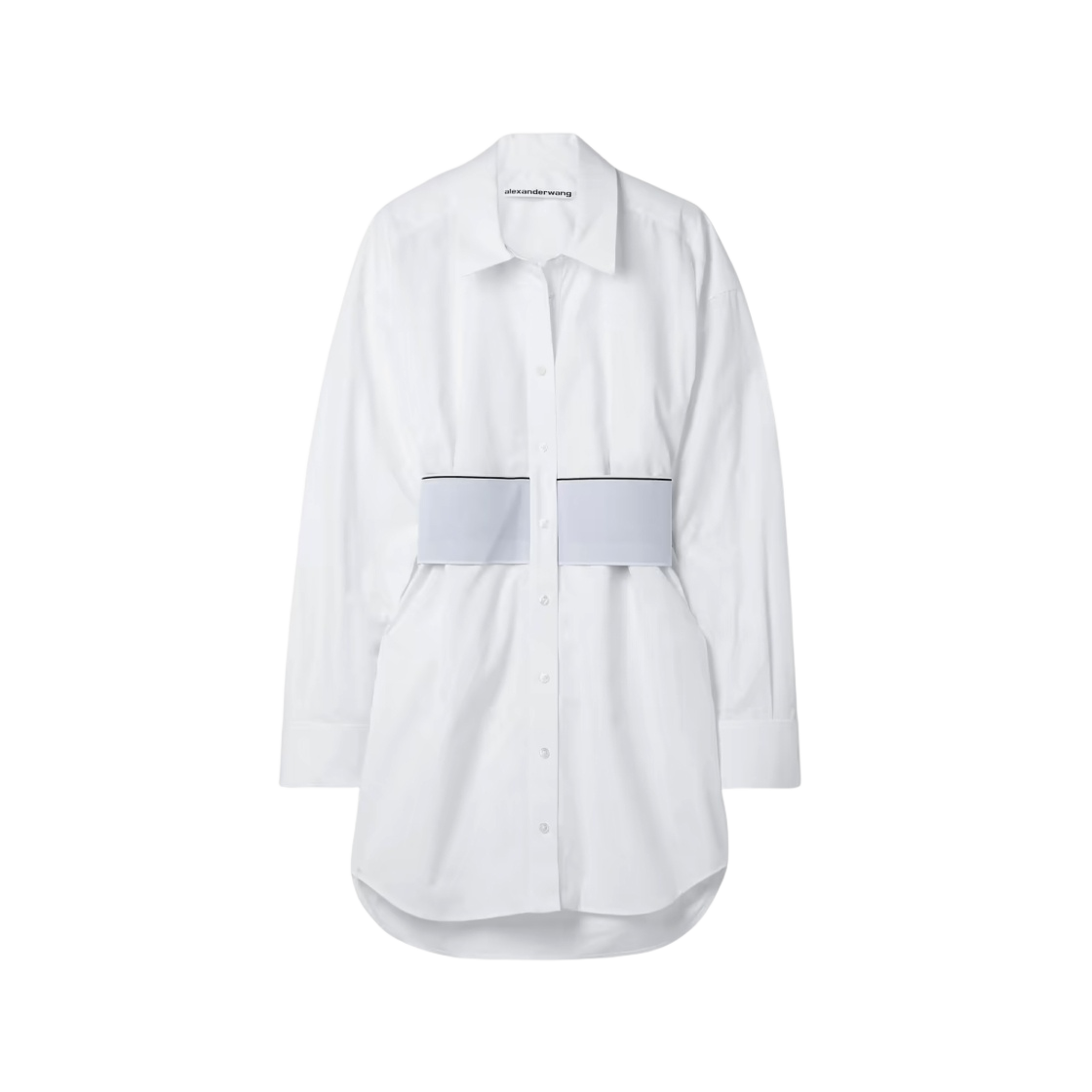 (W) 알렉산더 왕 엘라스틱 셔츠 드레스 화이트 | Alexander Wang | KREAM