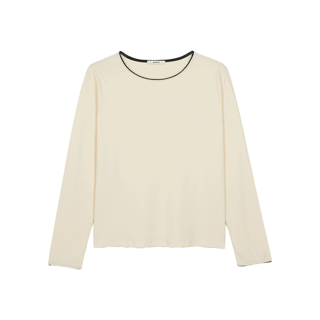벤시몽 레이스 라운드 롱슬리브 버터 크림 | Bensimon | KREAM