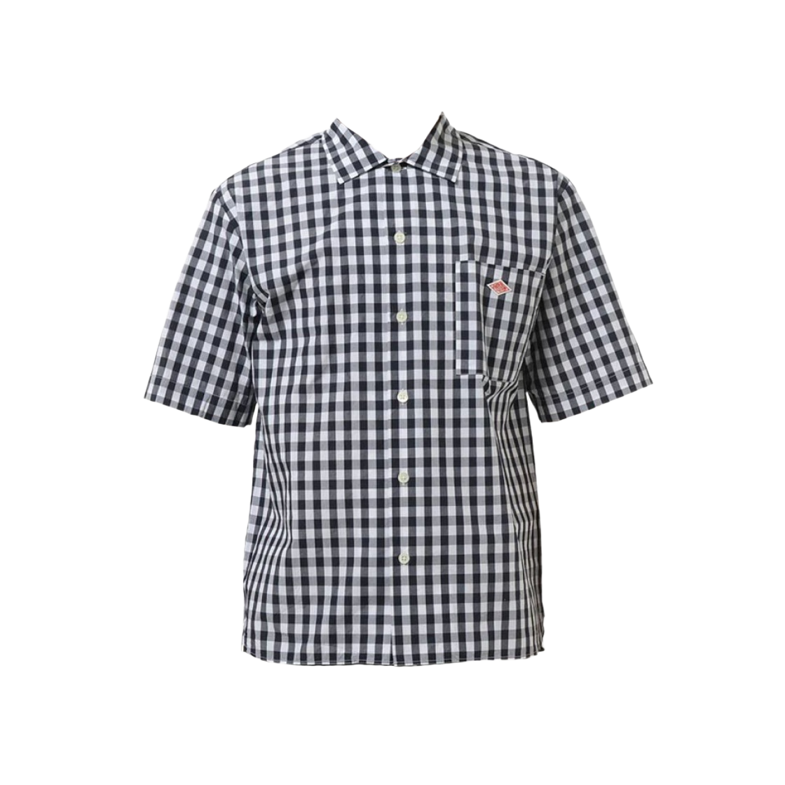 단톤 워크 숏슬리브 티셔츠 네이비 화이트 깅엄 | Danton | KREAM