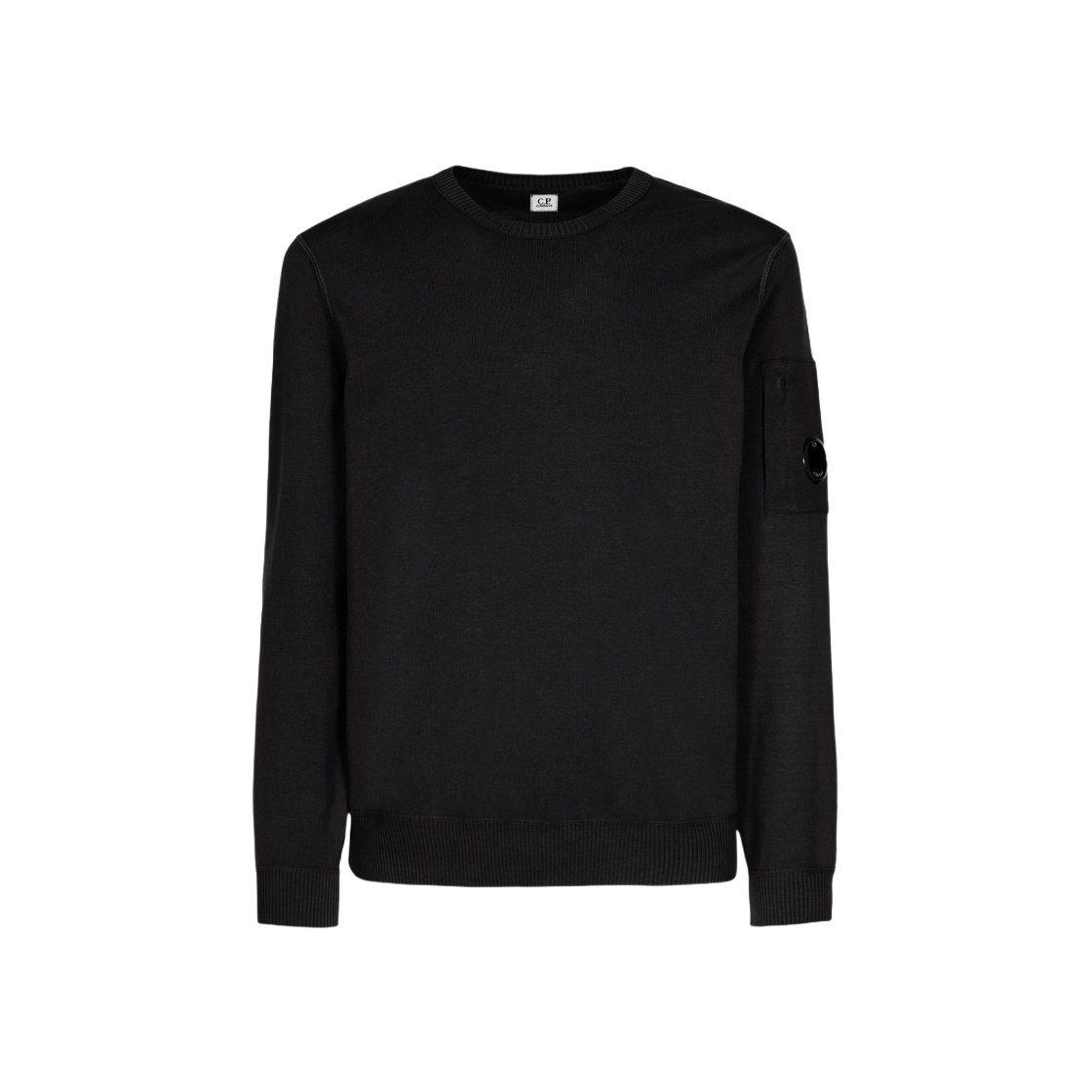 C.P. 컴퍼니 코튼 크레이프 크루넥 니트 블랙 - 23SS | C.P. Company | KREAM
