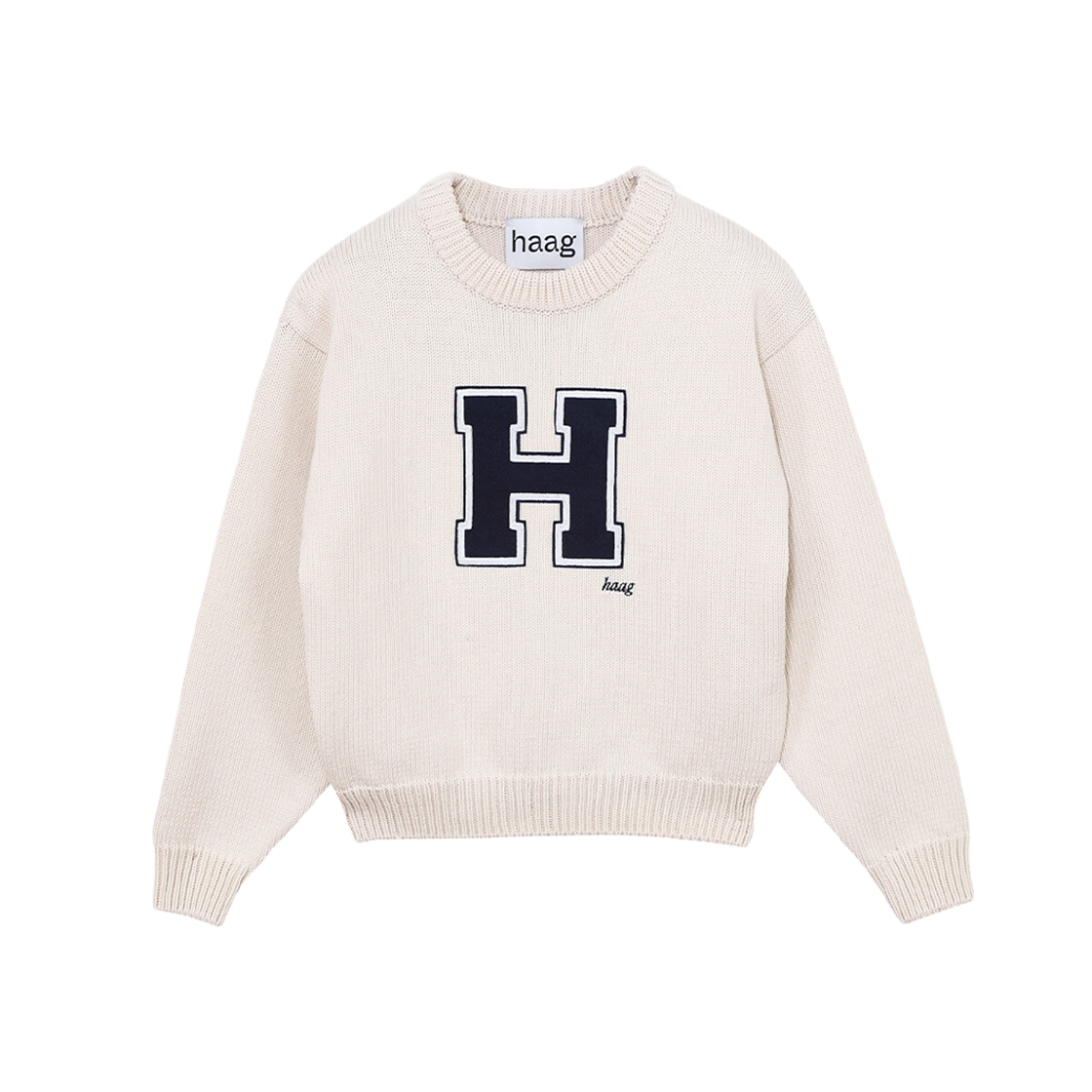 (W) 헤이그 어 H 스웨터 아이보리 | Haag | KREAM
