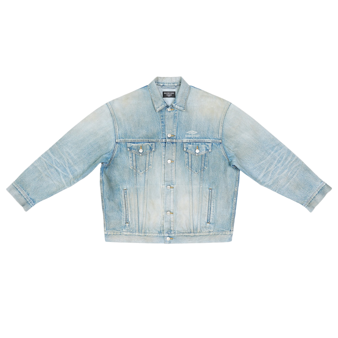 발렌시아가 3B 스포츠 라지 핏 자켓 재패니스 데님 자켓 라이트 블루 | Balenciaga | KREAM