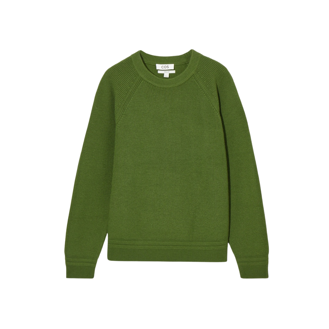 코스 크루넥 울 점퍼 그린 | COS | KREAM