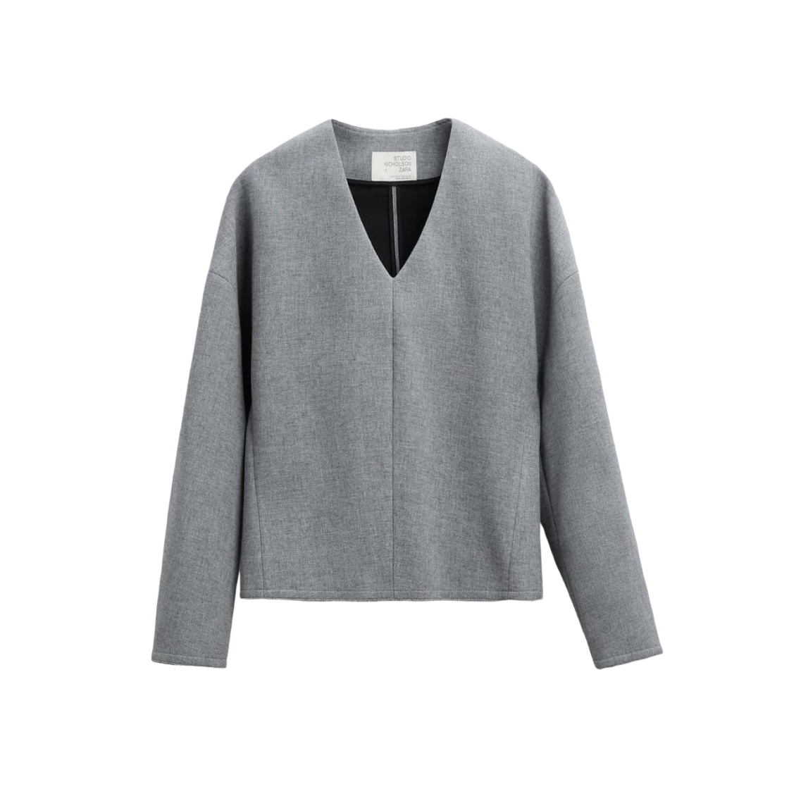 (W) 자라 x 스튜디오 니콜슨 박시 핏 탑 그레이 | Zara | KREAM