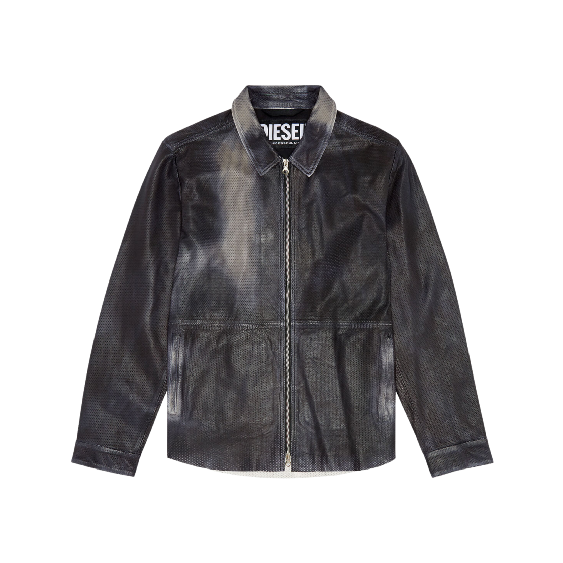 디젤 L-클라임 퍼포레이티드 레더 셔츠 자켓 블랙 | Diesel | KREAM