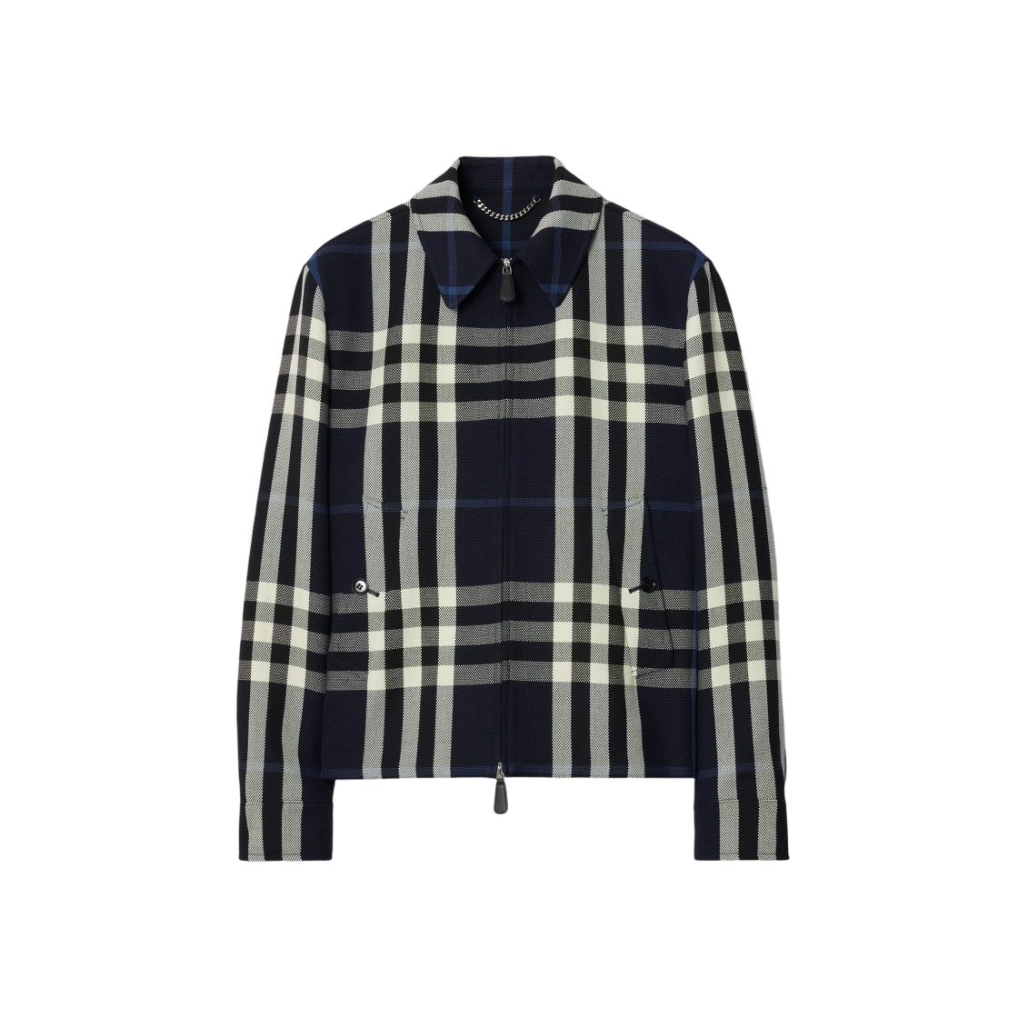 버버리 체크 울 코튼 자켓 화이트 다크 차콜 블루 | Burberry | KREAM