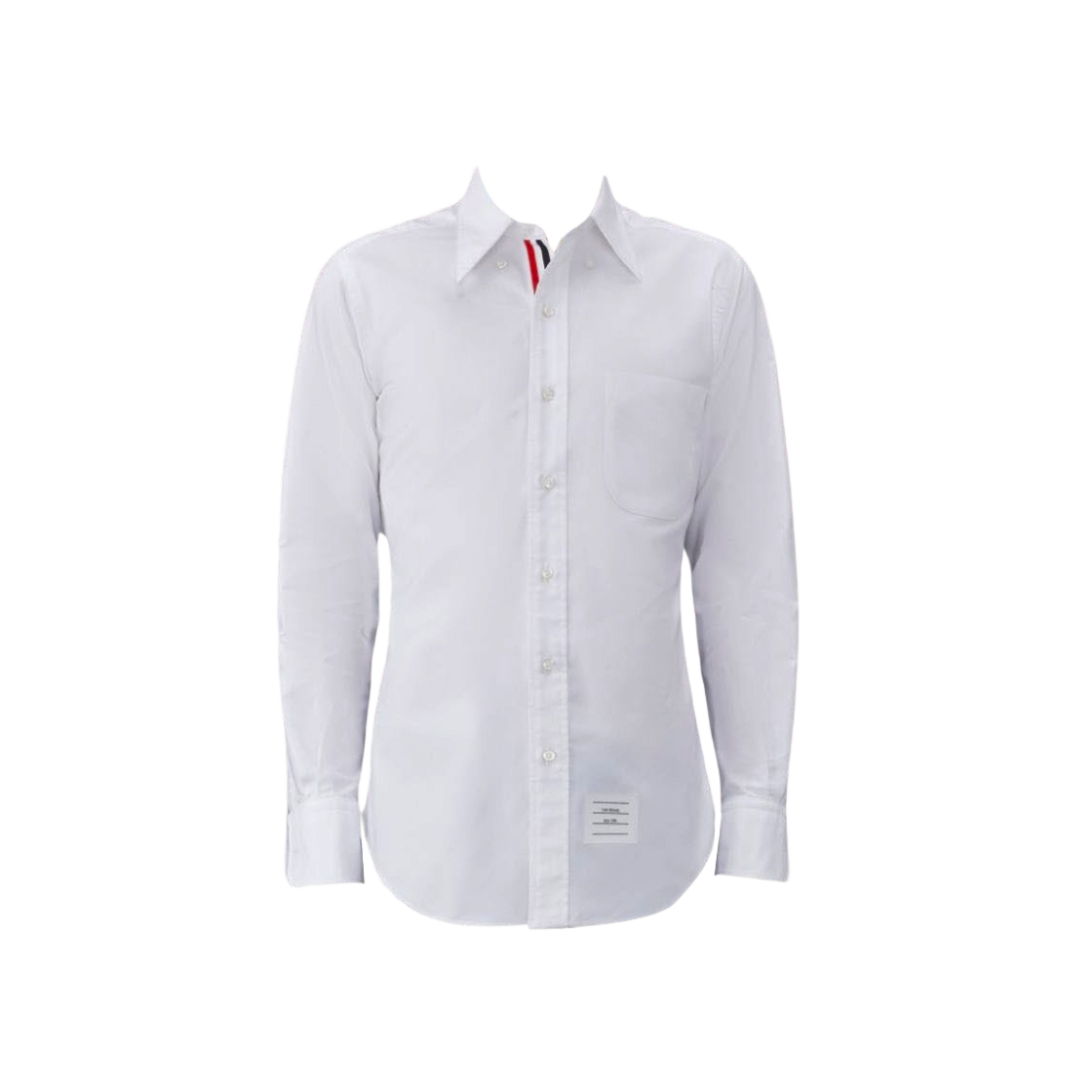 톰브라운 옥스포드 클래식 그로그랭 플래킷 셔츠 화이트 | Thom Browne | KREAM