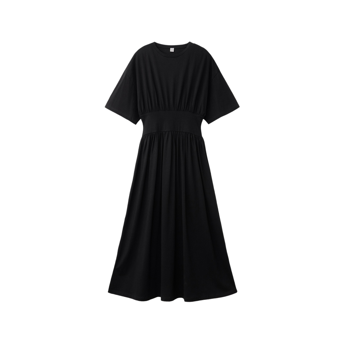 (W) 토템 코튼 티셔츠 드레스 블랙 | Toteme | KREAM