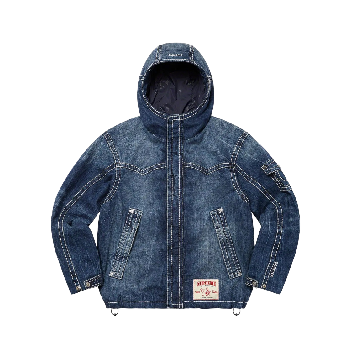 슈프림 x 트루 릴리전 고어텍스 쉘 자켓 데님 - 22FW | Supreme | KREAM